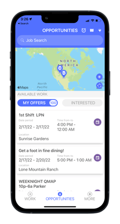 How do I pick up shifts on the app?